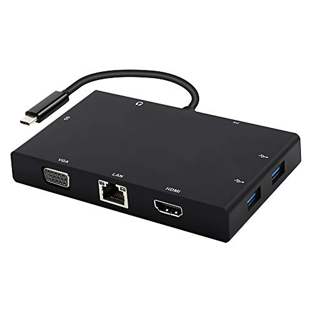 XUNMAIFHB Portable Docking Station,8-in-1 Type-C HUB Expansion Dock hub HDMI HD VGA Converter RJ45 Port, PD Charging, SD Card Slot Fast Transmission