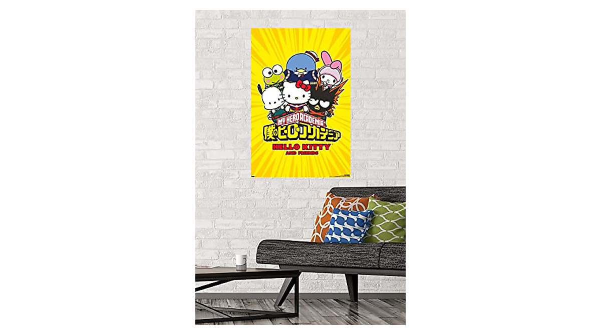 My Hero Academia x Hello Kitty Wall Poster - Vibrant 22" Art Print