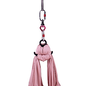 F.Life Aerial Silk Yoga Hammock Strater Kit -10 Yards For Flying Yoga (Blush nude)