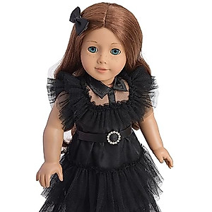 Sweet Dolly 18 Inch Doll Clothes Black Party Dress Costume Doll Accessories for 18 Inch Dolls (Doll NOT Included)