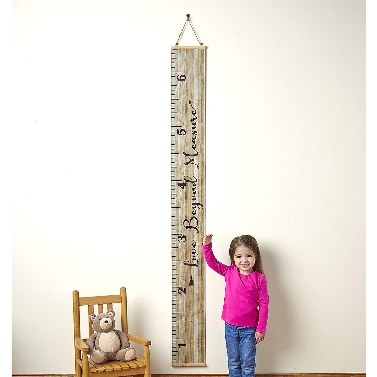 The Lakeside Collection Sentiment Ruler Growth Chart - Child Height Tracker - Love Beyond Measure