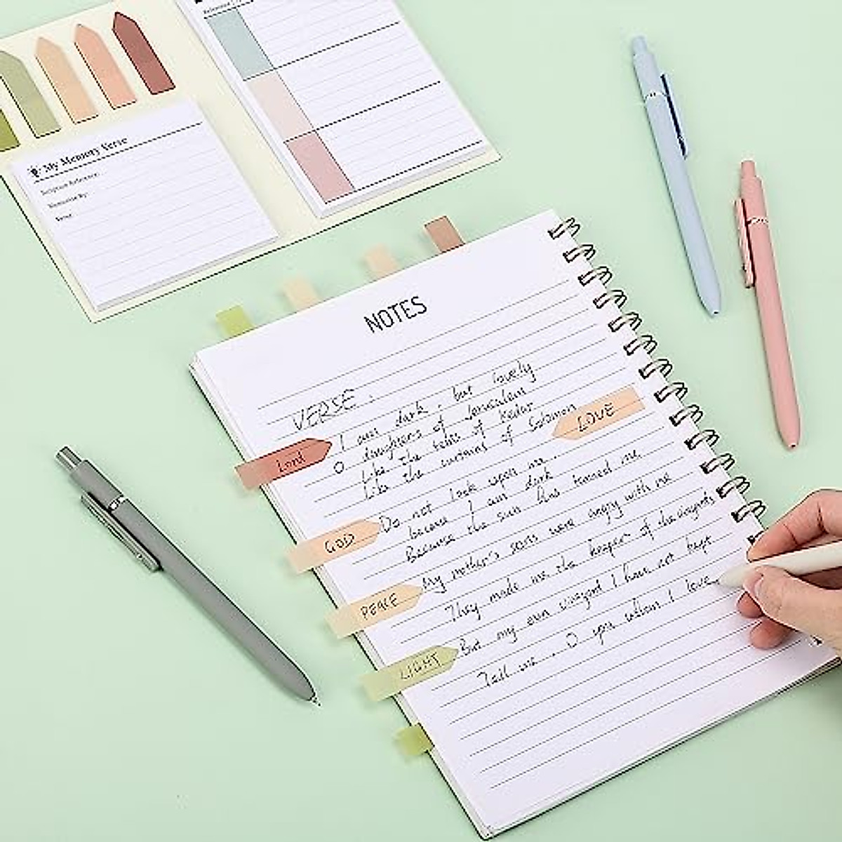 Mr. Pen- Holy Bible Study Sticky Notes, 225 pcs, Vintage Colors, Sticky Note Tabs, Bible Sticky Notes, Sticky Note Set, Bible Notes, Bible Study Notes, Sticky Notes for Bible Note Taking Supplies