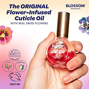 Blossom Hydrating, Moisturizing, Strengthening, Scented Cuticle Oil, Infused with Real Flowers, Made in USA, 0.42 fl. oz, Spring Bouquet