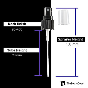The Bottle Depot - 24 Pack - 1 oz Glass Spray Bottle - Clear Amber - 20-400 Neck Finish - Boston Round Bottles - UV Rays Protection