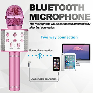 Niskite Birthday Gifts for 3-15 Year Old Girls,Karaoke Microphone for Kids Age 7 8 9 10 11,Popular Toys for 4-15 Year Old Boys Girls Gold