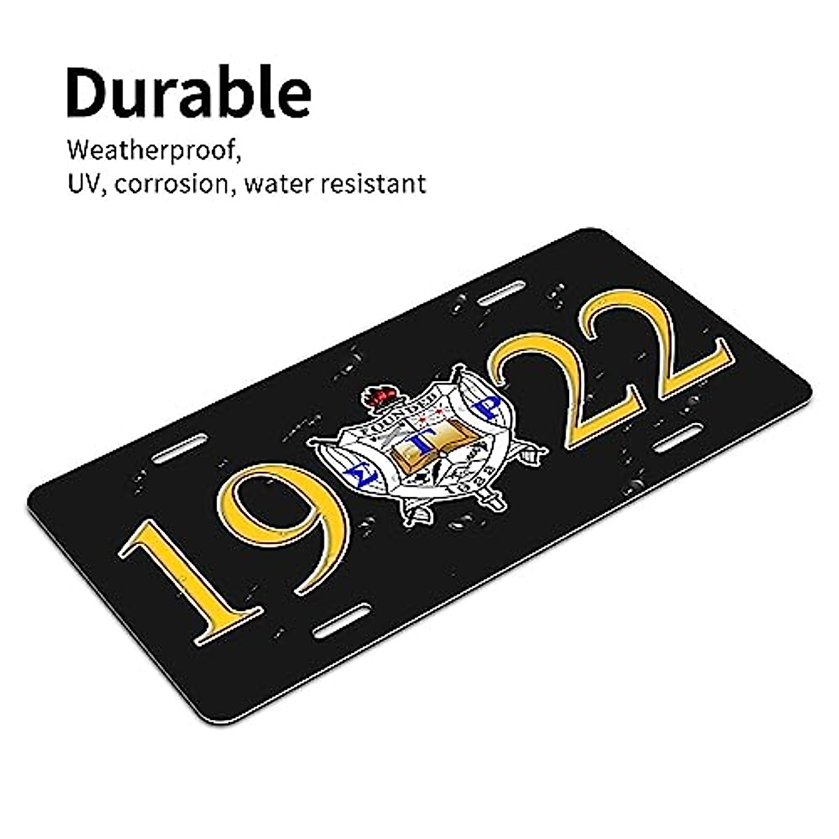 Sigma Gamma Rho License Plate 6" X 12", Automotive Aluminum Front and Rear Labels, Gift for Car Lovers