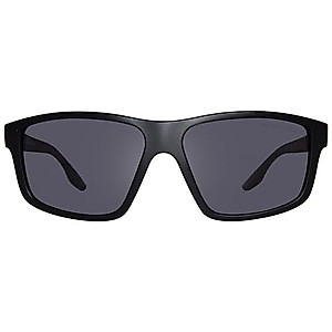 PRADA LINEA ROSSA PS 02XS - DG002G Sunglasses BLACK RUBBER w/POLAR DARK GREY 60mm