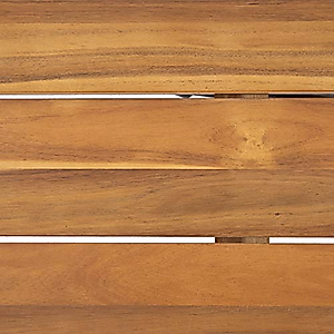 Christopher Knight Home Obharnait Industrial Dining Table, Teak Finish, Rustic Metal