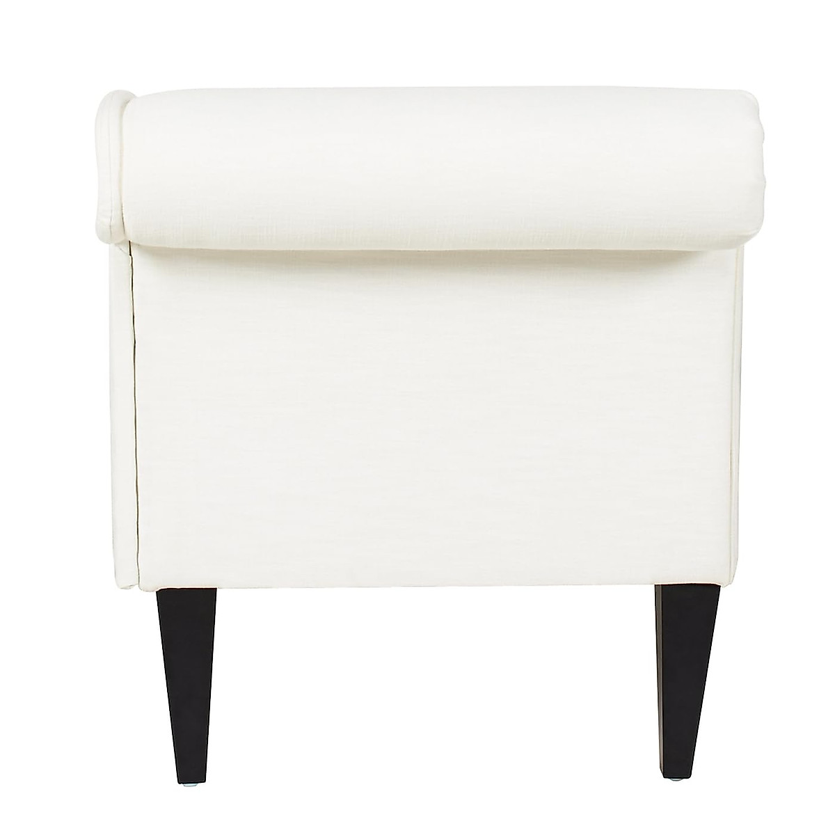 Jennifer Taylor Home Harrison Tufted Roll Arm Chaise Lounge, Antique White Polyester