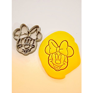 T3D Cookie Cutters Minnie Cookie Cutter, Suitable for Cakes Biscuit and Fondant Cookie Mold for Homemade Treats,3.21inch x 3.45inch x 0.55inch