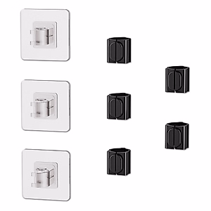 Consumest Corner Shower Caddy Accessories - 3 Adhesive Hooks and 4 Buckles
