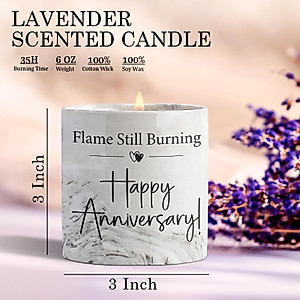 Anniversary Wedding Gifts Happy Anniversary Candle Aniversario Gifts for Men Women Couple Gift for Anniversary for Husband Wife Parents Romantic Gifts Anniversary Marriage Gifts for Him Her 6oz