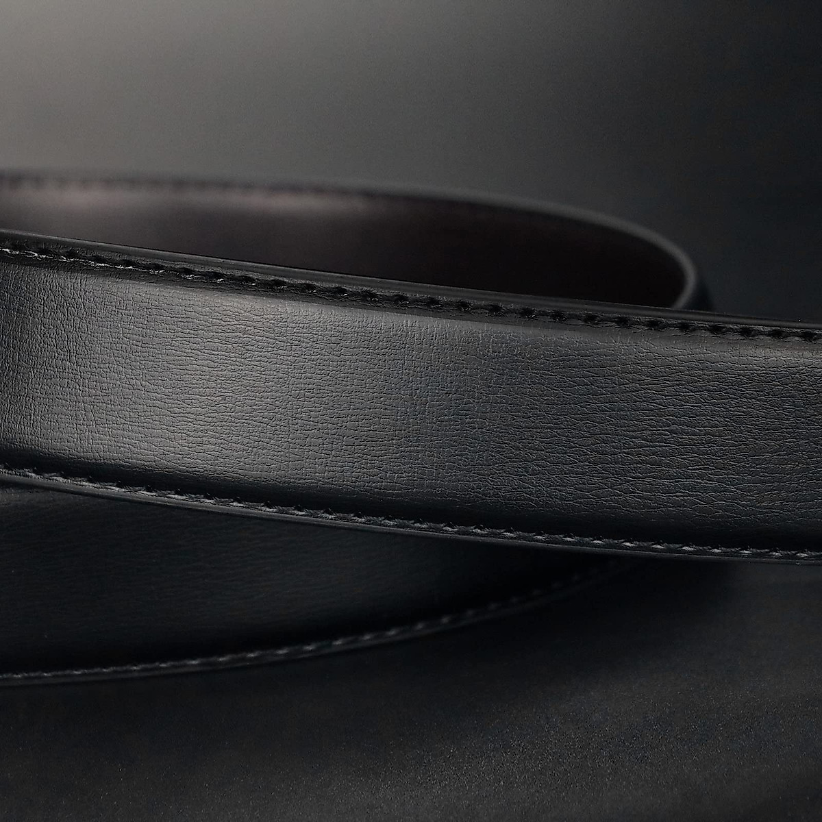 Alphyly Neries Men Black Leather Belt, Men's Casual Dress Belt For Suits, Jeans, Uniform, Work Business Belt For Men