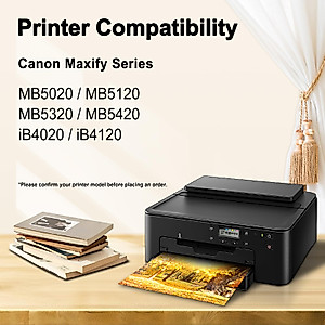 MS Deer Compatible PGI-2200XL Pigment Ink Cartridges Replacement for Canon 2200 XL for Maxify MB5420 MB5320 MB5120 MB5020 iB4120 iB4020 Printers (2 Pigment Black, 1 Cyan, 1 Magenta, 1 Yellow) 5-Pack