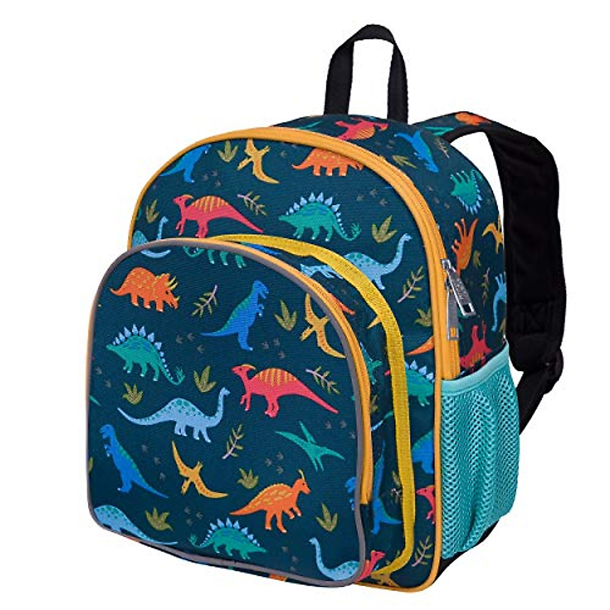 Wildkin 12 Inch Backpack Bundle with 14 Ounce Steel Reusable Water Bottle (Jurassic Dinosaurs)