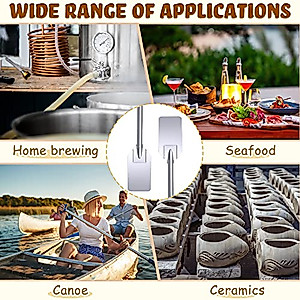 2 Pack Stainless Steel Crawfish Stirring Paddle for Lobster Shrimp Crab Seafood Boil Mixing, Long Stir Paddle Large Metal Paddle Stirrer for Batch Cooking Beer Brewing Accessories