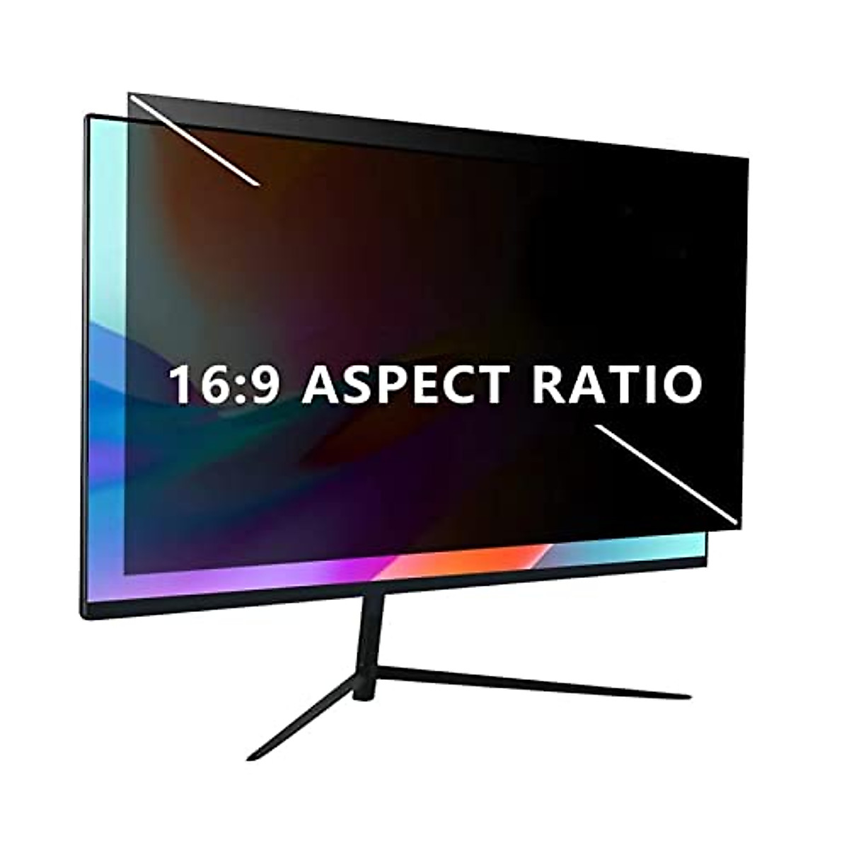 Jopwkuin Desktop Screen Protector, 25in Computer Screen Filter Clear View 16:9 Aspect Ratio Scratch Resistant for Office