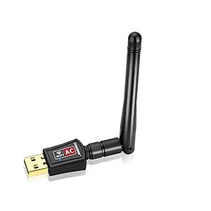 OSGEAR USB WiFi Adapter 600Mbps Wireless Card Network Dongle for PC Laptop Desktop with High Gain 5dBi Antenna Dual Band 802.11a 2.4GHz 150Mbps 5GHz 433Mbps Supports Win10 8 7 XP Vista Mac OS Linux
