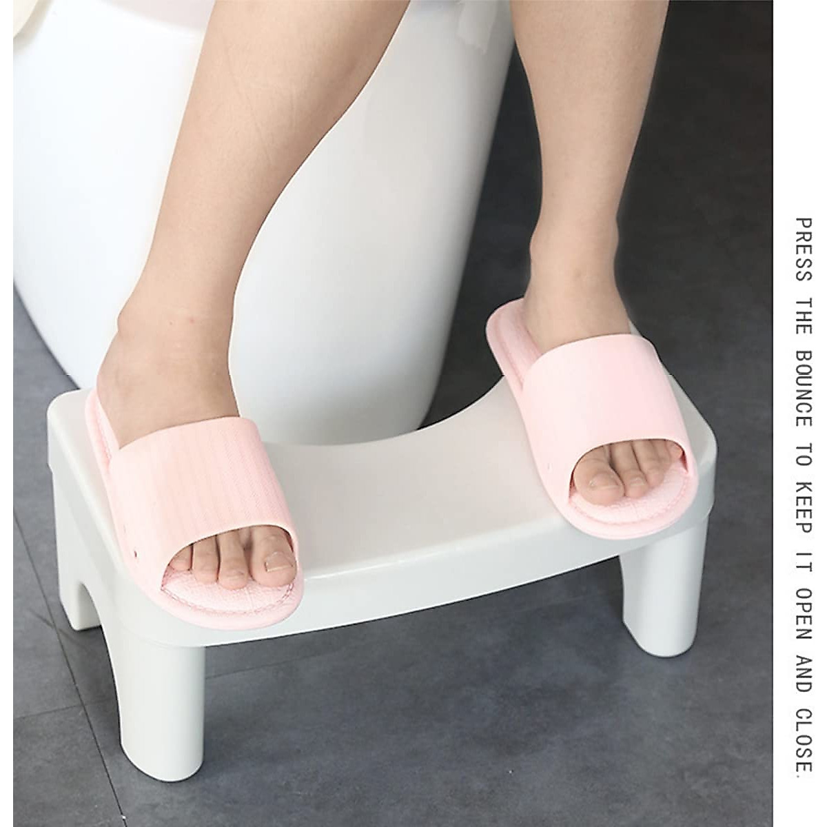 WDOPEN Toilet Stool,Detachable Toilet Potty Step Stool, Folding Squatting Potty Poop Stool, 7'' Height Safe Healthier Simple Design