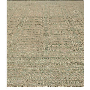 8' x 10' Modern Samarkand Taupe and Light Gray Handmade Wool Rug - N11061 Doris Leslie Blau