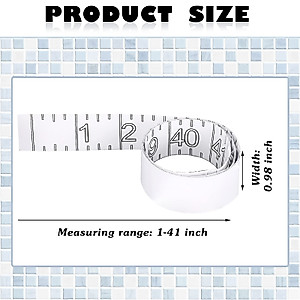 6 Pcs Fish Ruler Decal Fish Measuring Tape Sticker for Boat Adhesive Fishing Ruler Transparent Waterproof Fish Sticker Clear Tape Measure for Boats Kayak Net Gaff Fishing Accessories (42 Inch)