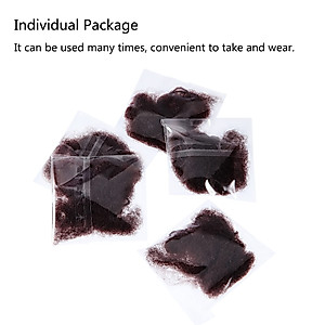 Zonon Bun Hair Nets 50Pcs, Invisible Elastic Edge Mesh, Individual Package, Brown & U Shaped Pins 40Pcs for Ballet Bun, Sleeping, Women and Wig