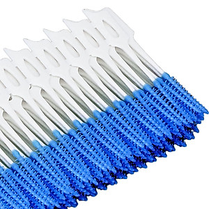 160pcs Interdental Brush Soft Dental Floss Toothpicks for Oral Care Adults Children(Blue)