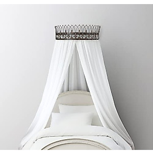Creative Co-Op Elegant Metal Curtain Crown, Rust