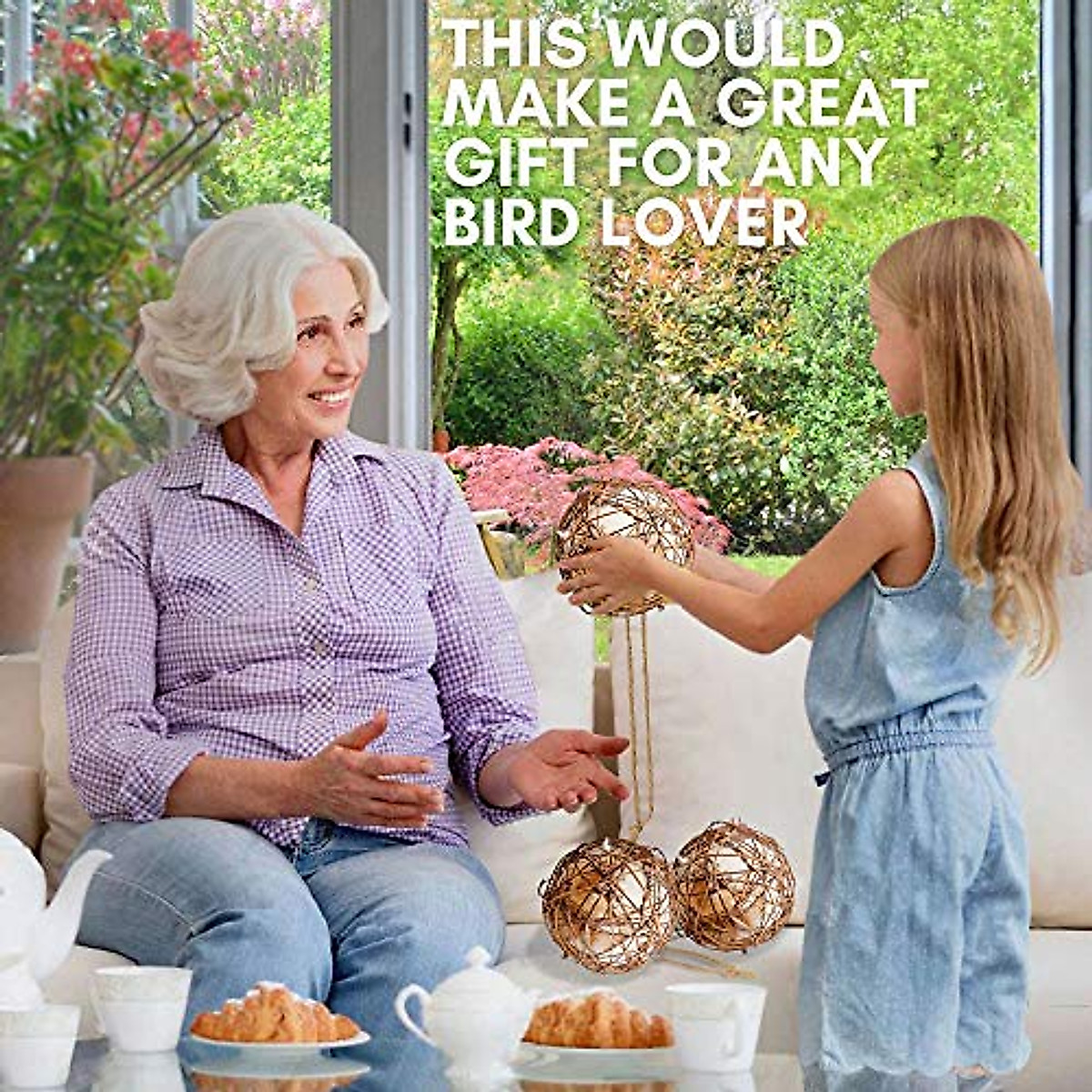 YYK Set of 3 Globe Hummingbird Nesters - Bird Nesting Material Holder – Nest Balls for Wild Birds Wrens Finches - Refillable Outdoor Bird Nesting Station to Build a Nest