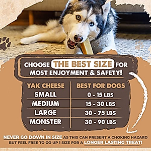 Mighty Paw Yak Cheese Dog Chews | 4 Large Sticks. All-Natural Chews for Dogs. Long Lasting Yak Milk Dog Chews for Aggressive Chewers, for Teething Puppies & Bored Dogs. 14.4 oz,1 Count (Pack of 1).