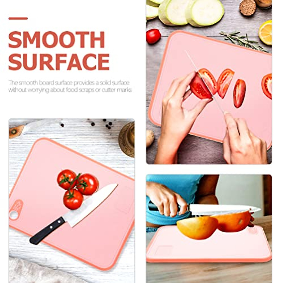 Hemoton Wheat Straw Cutting Board Fruit Vegetable Chopping Cutting Board with Double-sided
