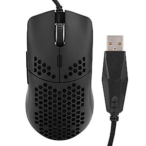 FAMKIT HXSJ J900 Hole Mouse 6-Key Wired Gaming Mice Macro Programming RGB Lighting PC Accessory