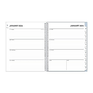 2024 Blue Sky™ Carlsen Weekly/Monthly Planning Calendar, 8-1/2" x 11", Multicolor, January to December 2024, 143963