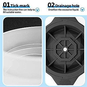 Meetall 2 Pack Diamond Shape Ice Cube Mold for Whiskeys,Cocktails and Soft Drinks.Slow Melting,Long-lasting Chilled.2.5x1.8 inch.2 Colors Grey and Black.