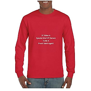 Special Person Gift for Front Desk Agent Receptionist Coworker Humor Black and Muticolor Unisex Long Sleeve T Shirt