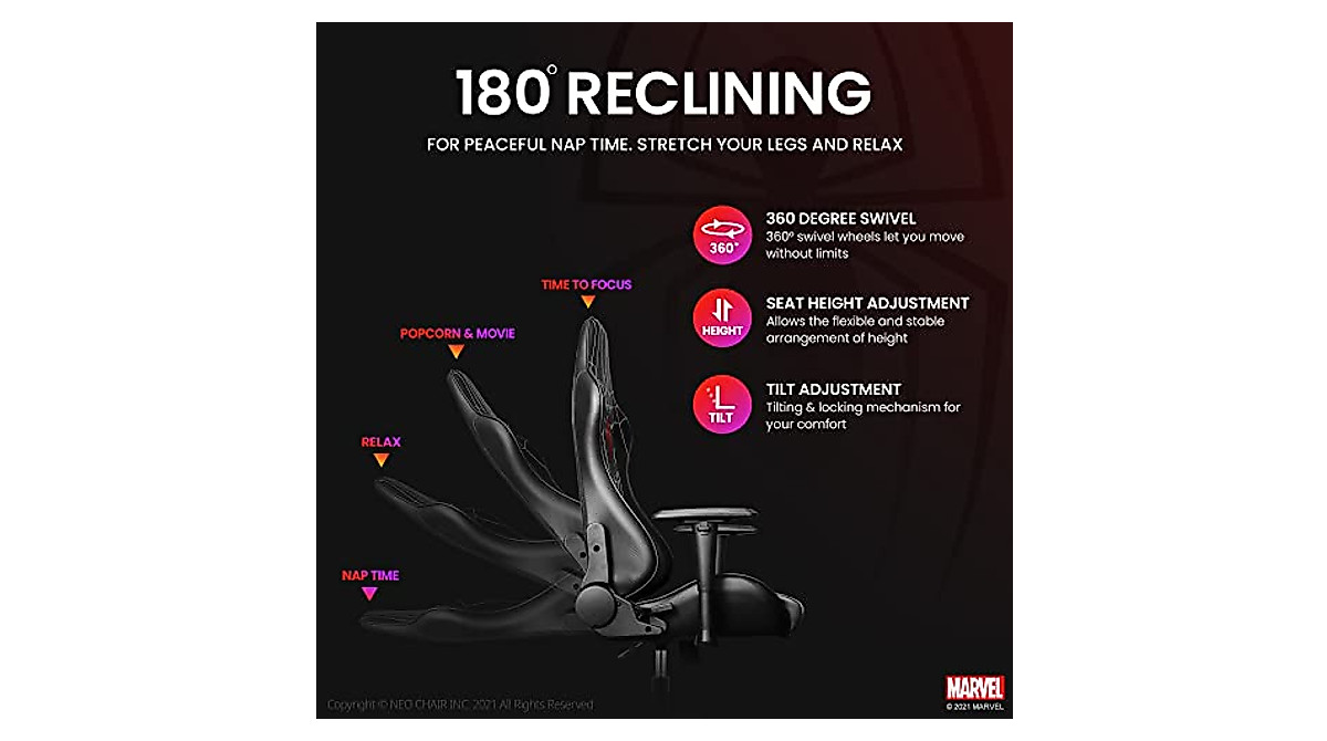 Marvel Spider-Man Gaming Chair for Ultimate Comfort