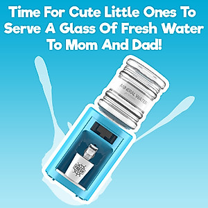 Misco Toys Kids Pretend Play Water Cooler Toy playset Kitchen Appliances, Childrens Pretend Play Action-Fun Appliance Set for Toddlers, Realistic use and Cups, Ages 3+ (Blue) (MT1400)