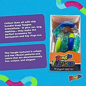 Tangle® Jr. Textured 4-Pack Genuine Tangle Toys Fidget Pack - Textured Fidget Toy Fidgets Pack for Kids and Adults - Fidget Toy for School - Gift for Teens and Adults