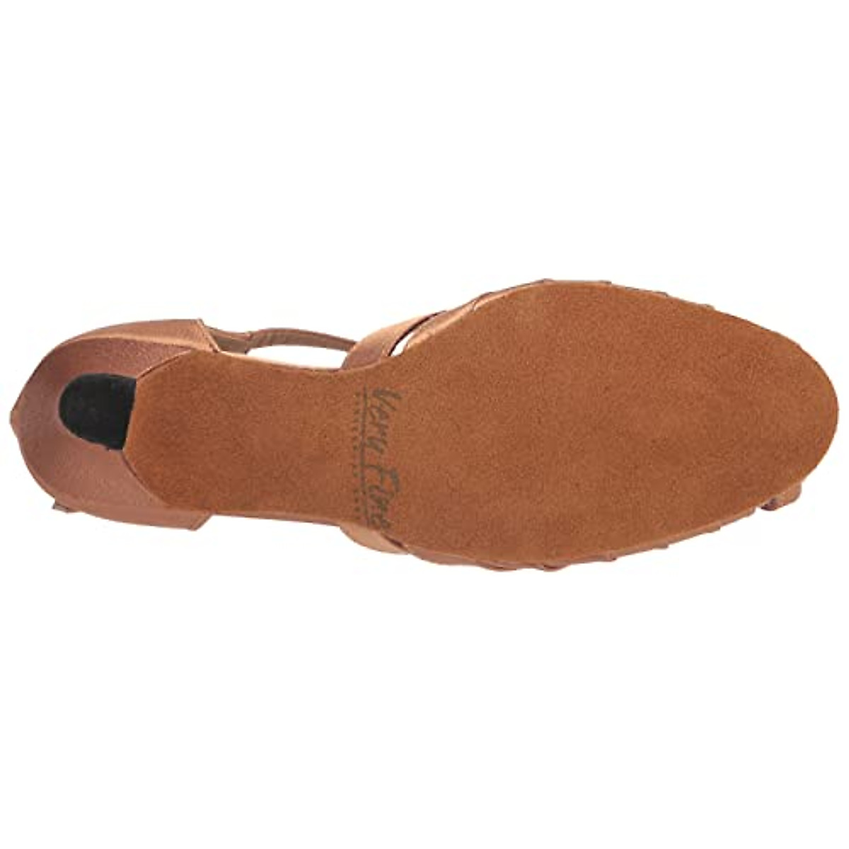 Very Fine Womens Dance Shoe Gabriella Bachata Swing Salsa Latin Ballroom Brown Satin 2.5" Heel US 7 M