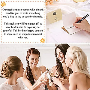 UPROMI Maid of Honor Gifts, Maid of Honor Necklace, Wedding Gifts for Bridesmaid Gifts from Bride