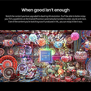 SAMSUNG 50-Inch Class Crystal UHD CU7000 Series PurColor, Object Tracking Sound Lite, Q-Symphony, 4K Upscaling, HDR, Gaming Hub, Smart TV with Alexa Built-in (UN50CU7000, 2023 Model)