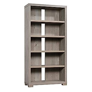 Sauder Manhattan Gate Tall Bookcase Mystic Oak Finish, L: 36.02" x W: 14.45" x H: 72.05"