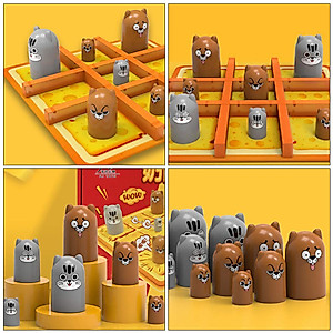 Totority Toe Game Toy, Kids Stacking Cup -Toe Board Game Fun Puzzle Game Toy for Party Desktop Checkers Stacking Puzzle Board Game