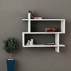 Ada Home Décor Westcott Wall Shelf, 27.5'' x 26'' x 8.5'', White