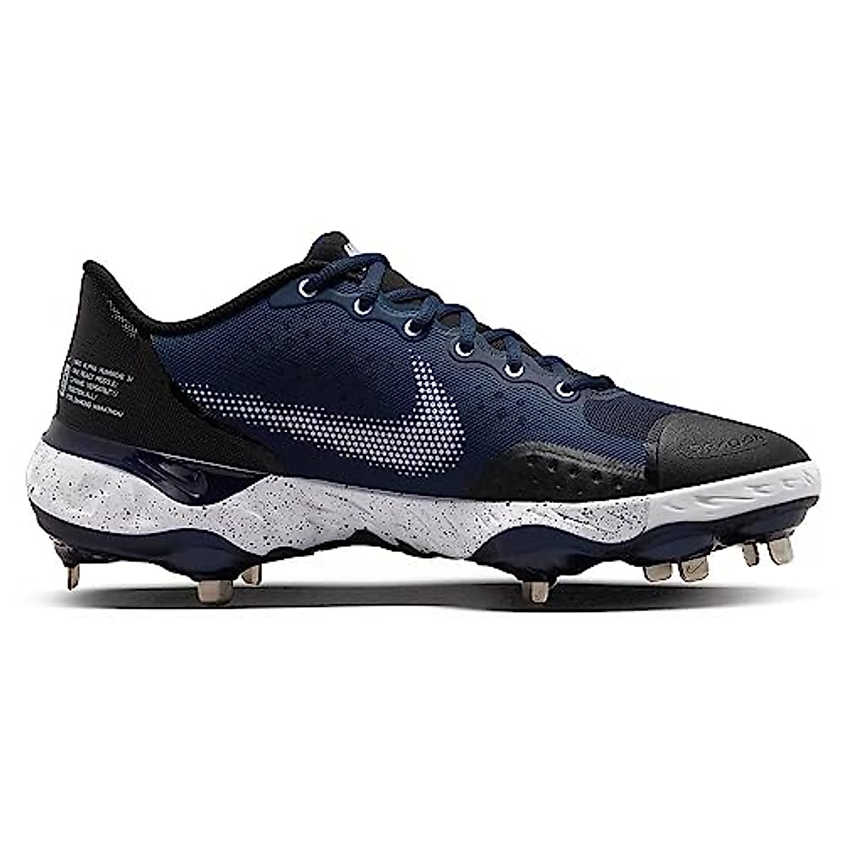 Nike Men's Alpha Huarache Elite 3 Low Baseball Cleat (7.5, College Navy/White/Photo Blue/Black)