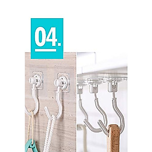 Stick Hook Kitchen Seamless Stick Hook Bathroom Multifunctional Hook Super Load-Bearing Hook (Two)