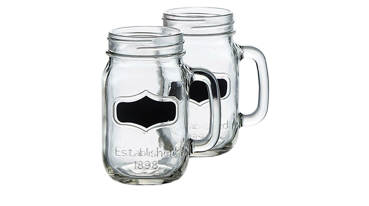 Circleware Yorkshire Mason Chalkboard Mugs - 17.5 oz