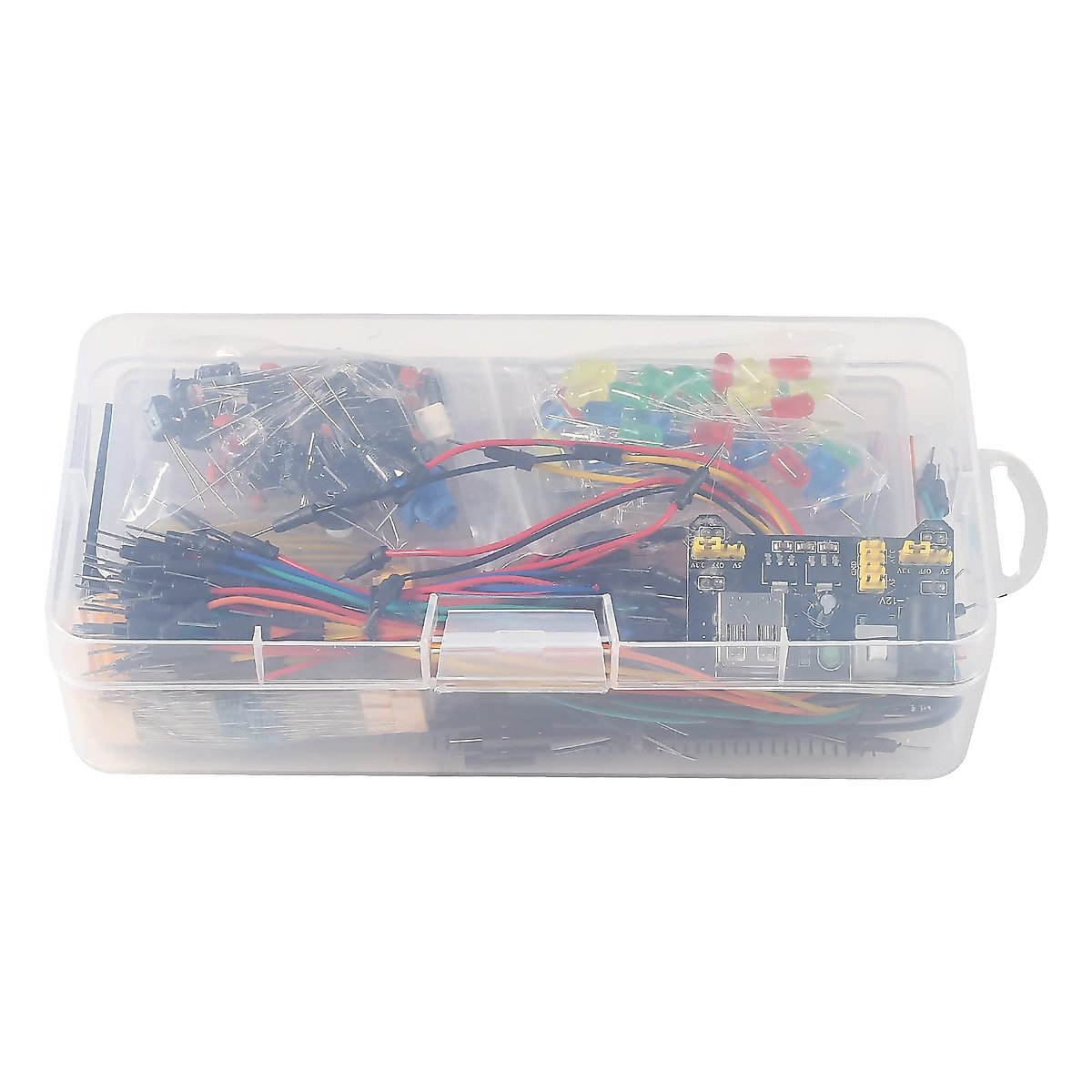 DIANN Electronics Component Basic Starter Kit with Power Supply Module, Jumper Wire,Precision Potentiometer,830 tie-Points Breadboard