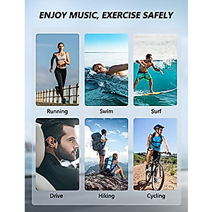 Bone Conduction Headphones -Wireless Bluetooth Headphones- Open Ear Earphone- Sports Bluetooth Headset - Sweatproof for Running and Workouts
