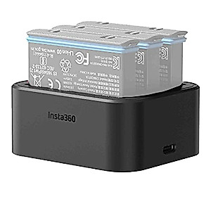 Insta360 X3 Battery & Fast Charge Hub Bundle - Includes Fast Charge Hub + 1 Battery (1800mAh) for Insta360 X3 360 Camera (2 Items)